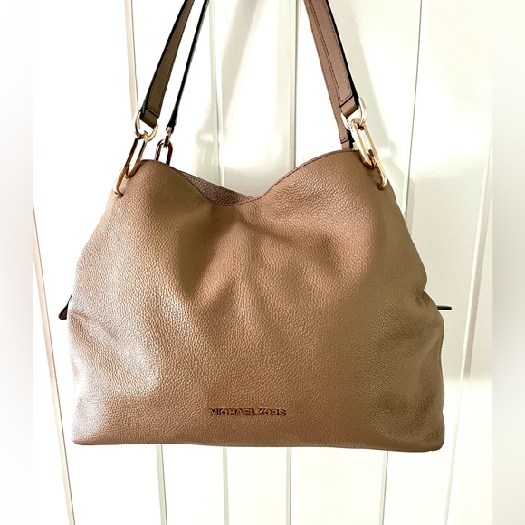 MICHAEL Michael Kors | Bags | Michael Michael Kors Large Tan Shoulder ...